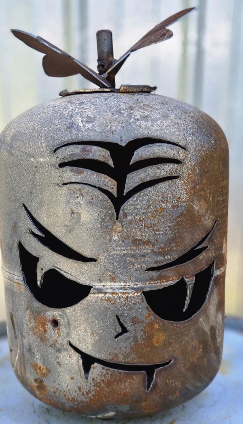 Draven the Halloween Pumpkin, Jack O Lanterns, Farmhouse, Metal Lawn ...