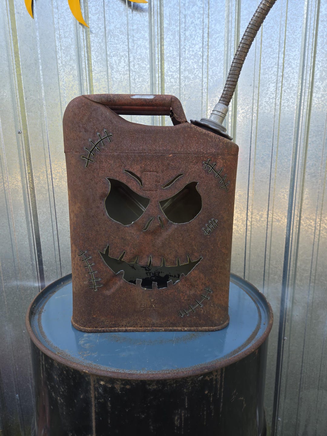 Handmade Freon Tank Jack O' Lantern, Rustic Metal Pumpkin Decor - Etsy