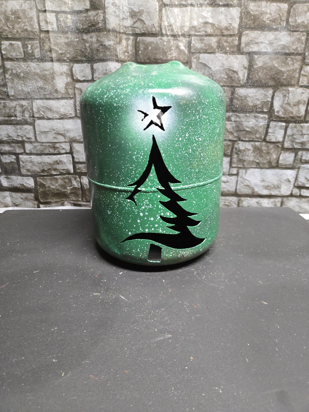 Unique Christmas Lantern, Vintage Tree Tank, Repurposed Tanks, Metal ...