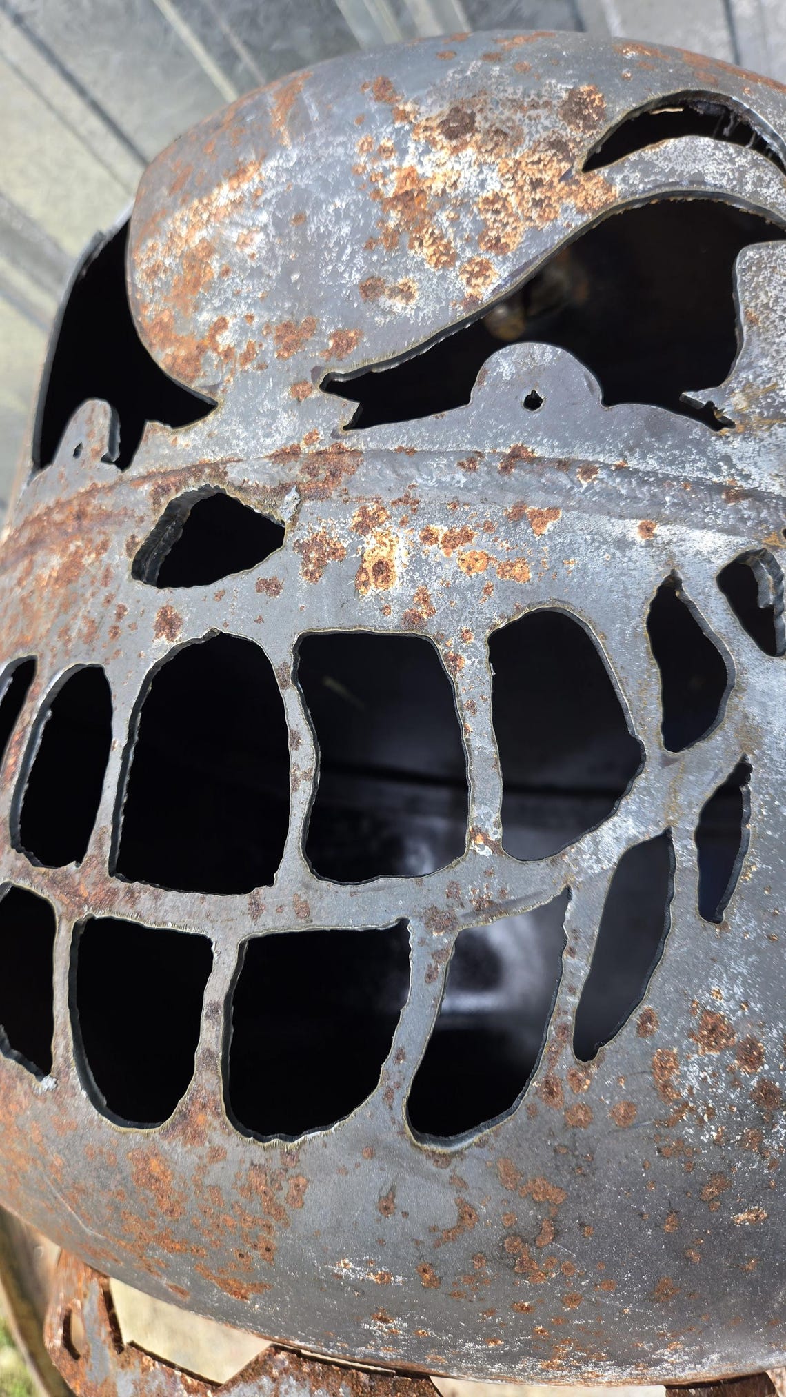 Recycled Metal Jack O' Lantern, Rustic Halloween Decor, Freon Tank ...