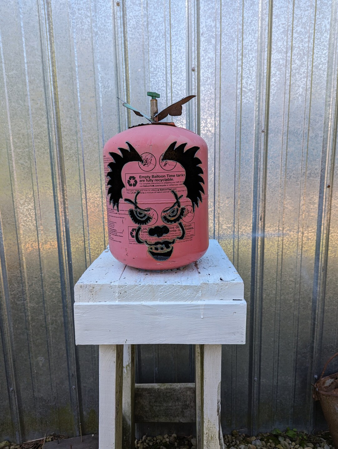 Handmade Scary Clown Freon Tank Pumpkin, Halloween Lawn Art - Etsy