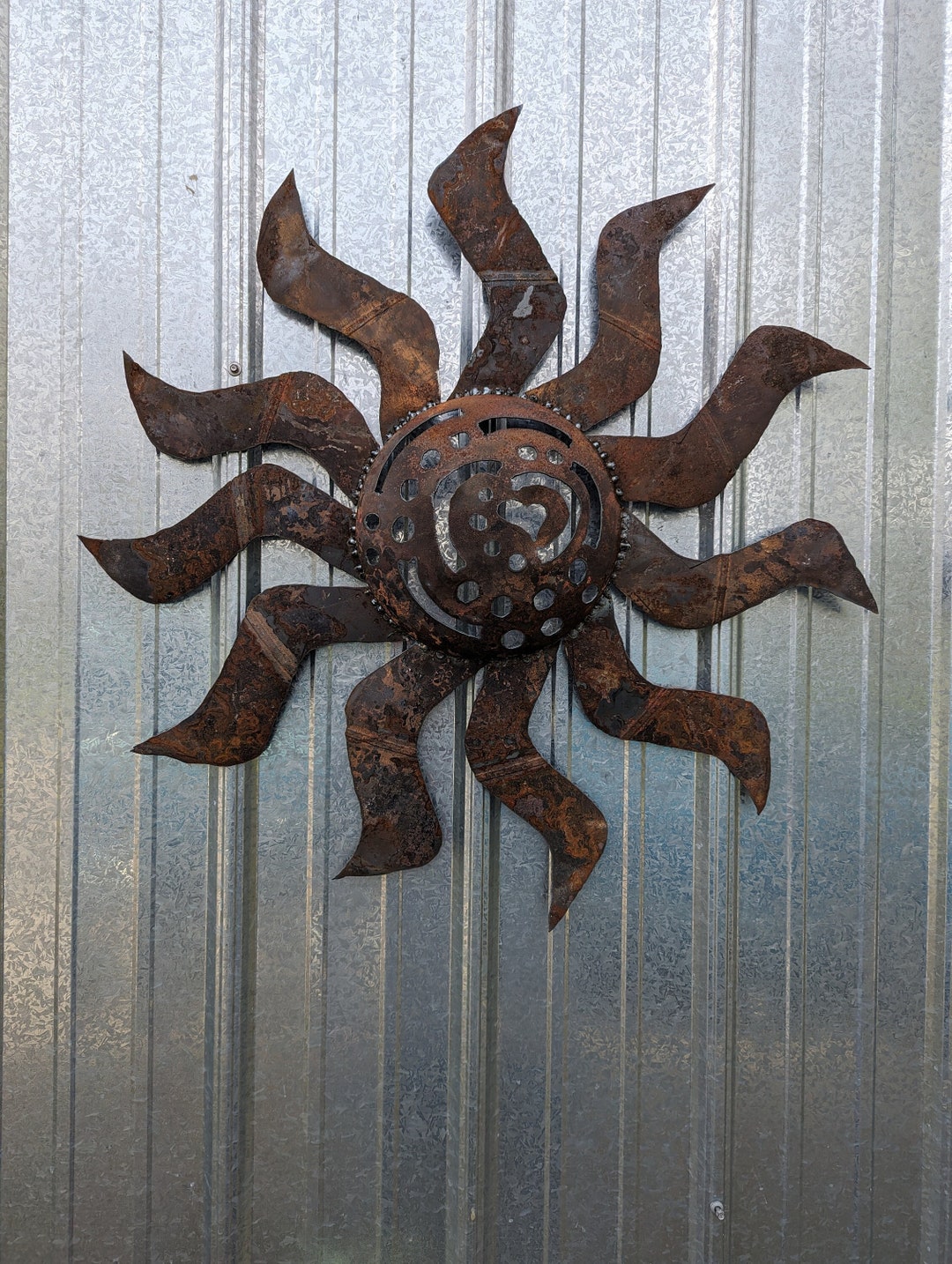 Sunbeam, Farmhouse Décor, Metal Lawn Art, Front Porch Décor, Garden ...