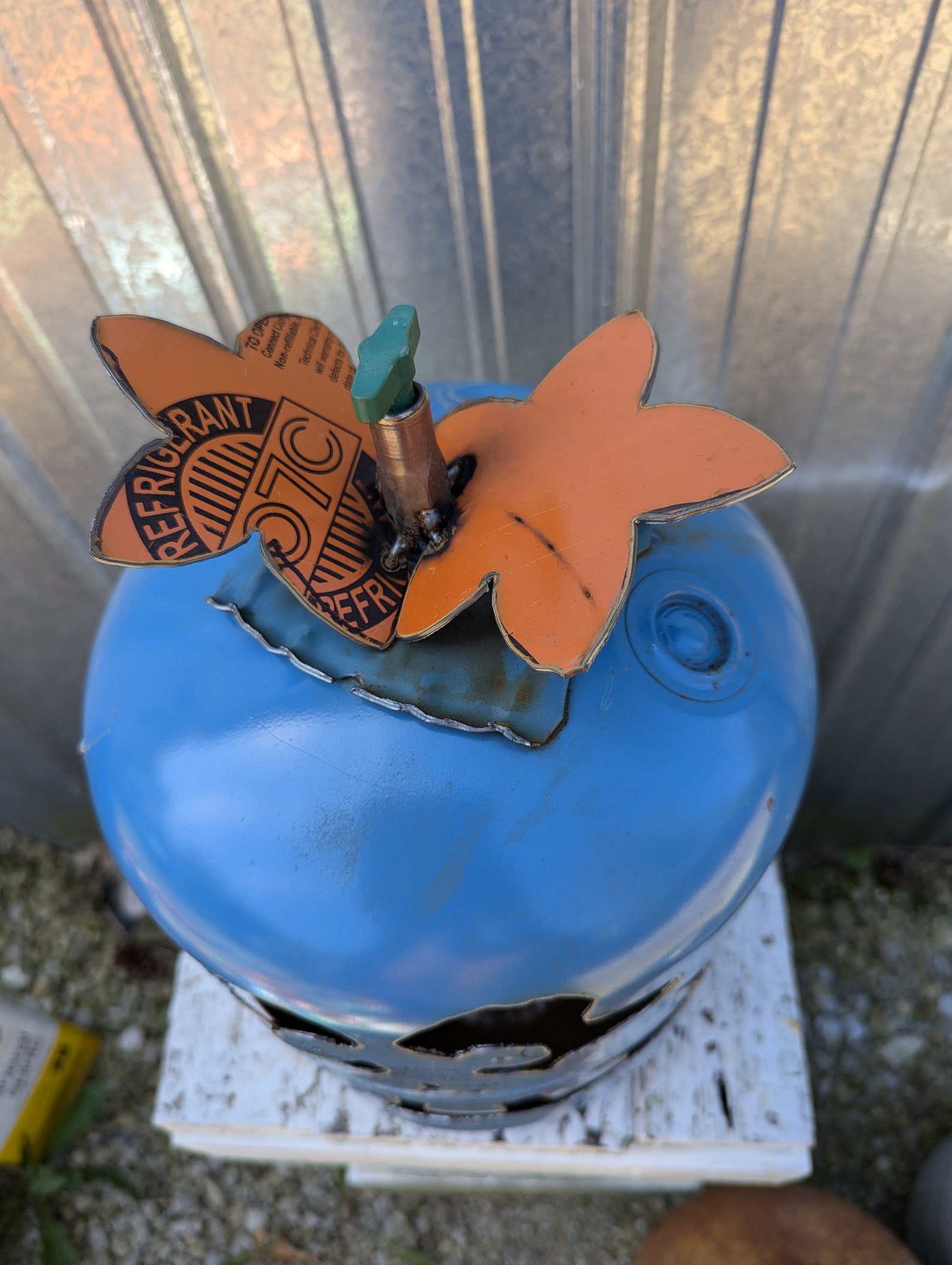 Oscar the Halloween Pumpkin, Jack O Lanterns, Farmhouse, Metal Lawn ...