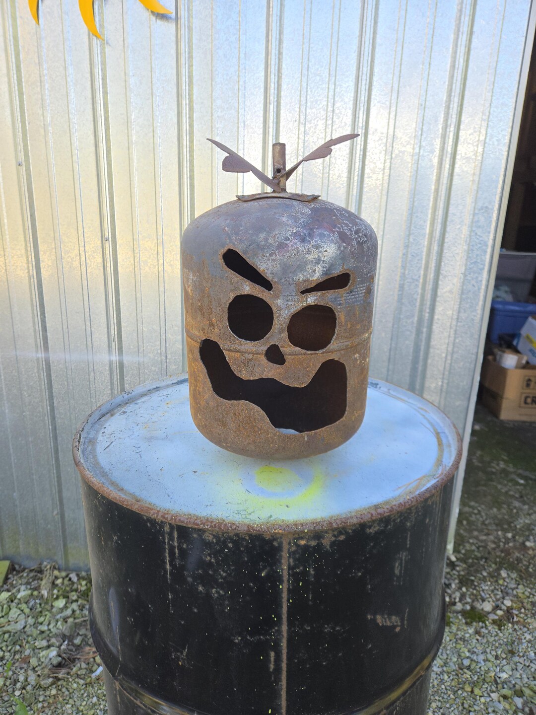 Jack the Halloween Pumpkin, Jack O Lanterns, Farmhouse, Metal Lawn ...