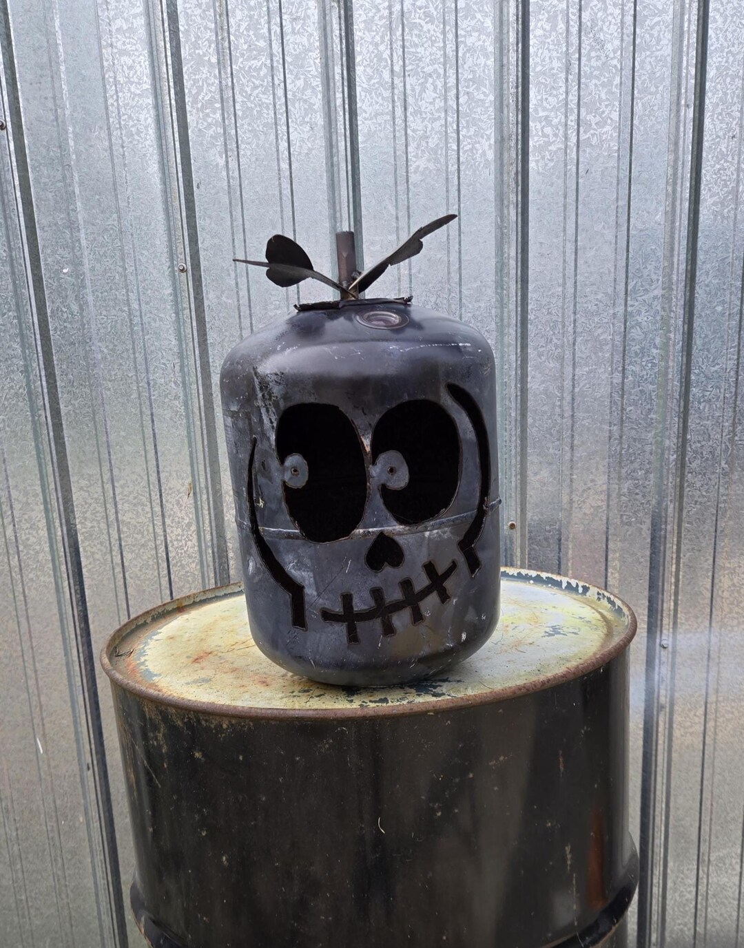 Lilly the Halloween Pumpkin, Jack O Lanterns, Metal Lawn, Front Porch ...