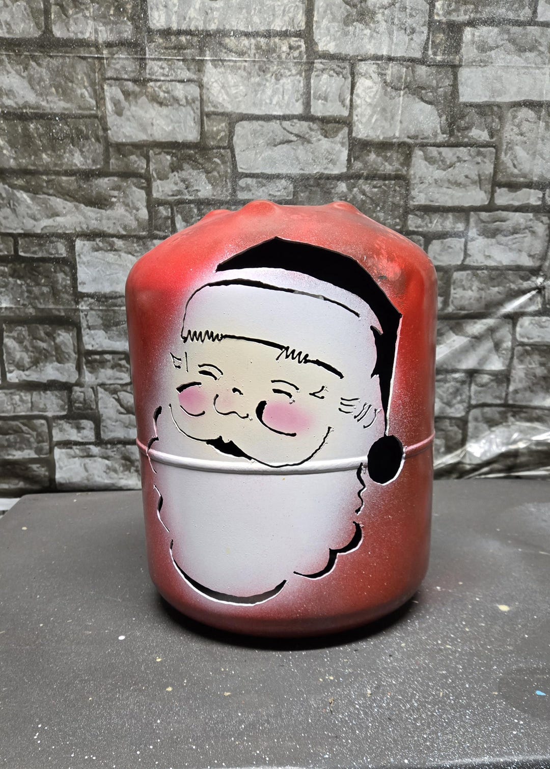 Repurposed Santa Freon Tank Lantern, Metal Yard Art, Christmas Decor - Etsy
