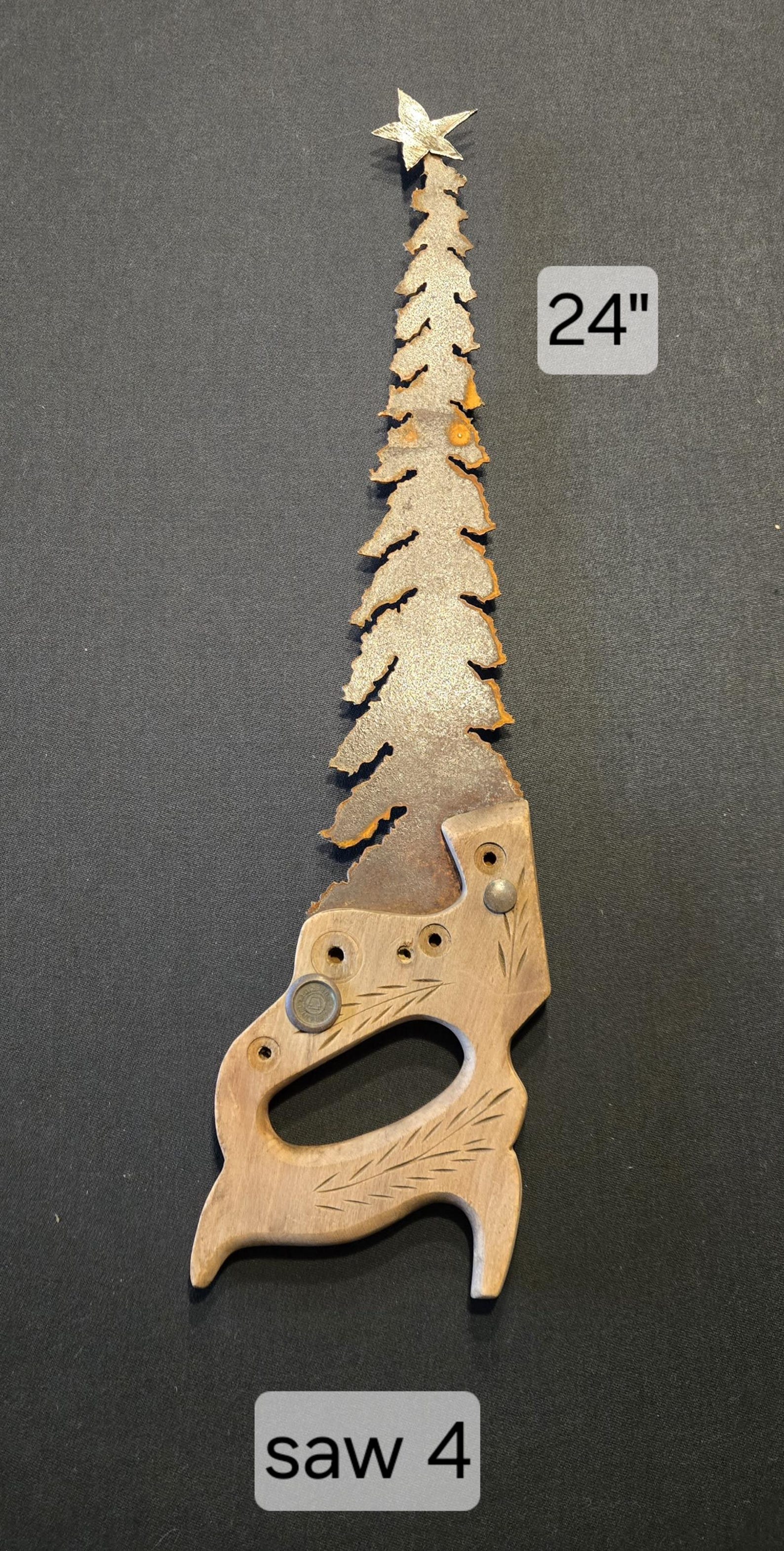Rusty Saw Blade Tree Art: Repurposed Hand Saw Decor. Recycled Scrap ...