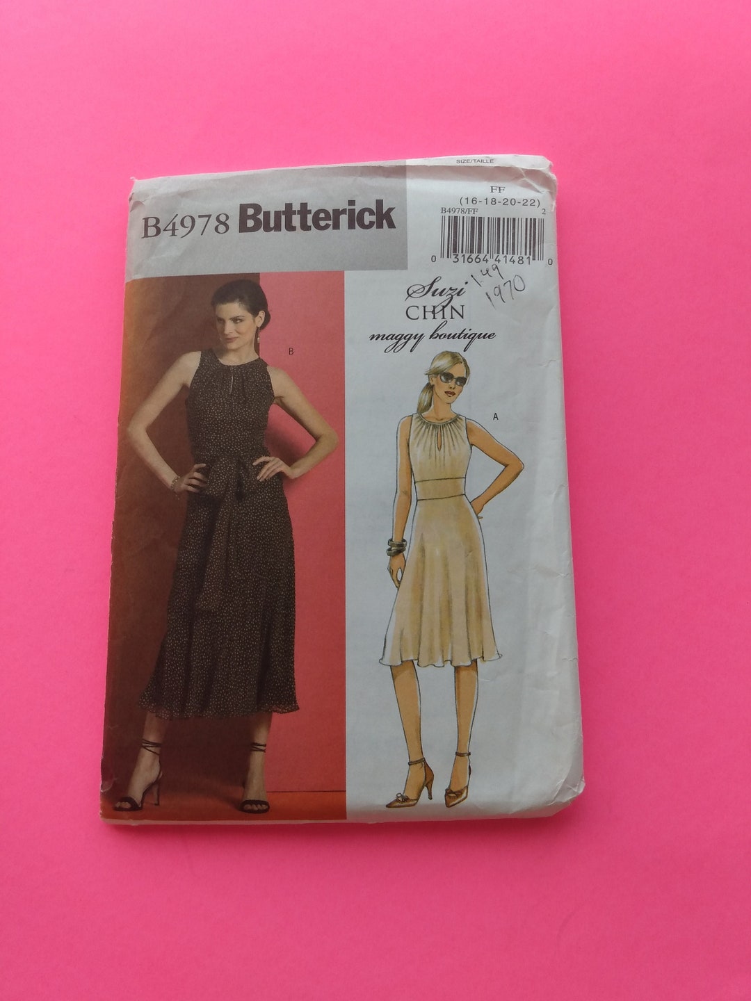 Plus Size Dress Sewing Pattern. Butterick B4978. Suzi Chin Maggy ...