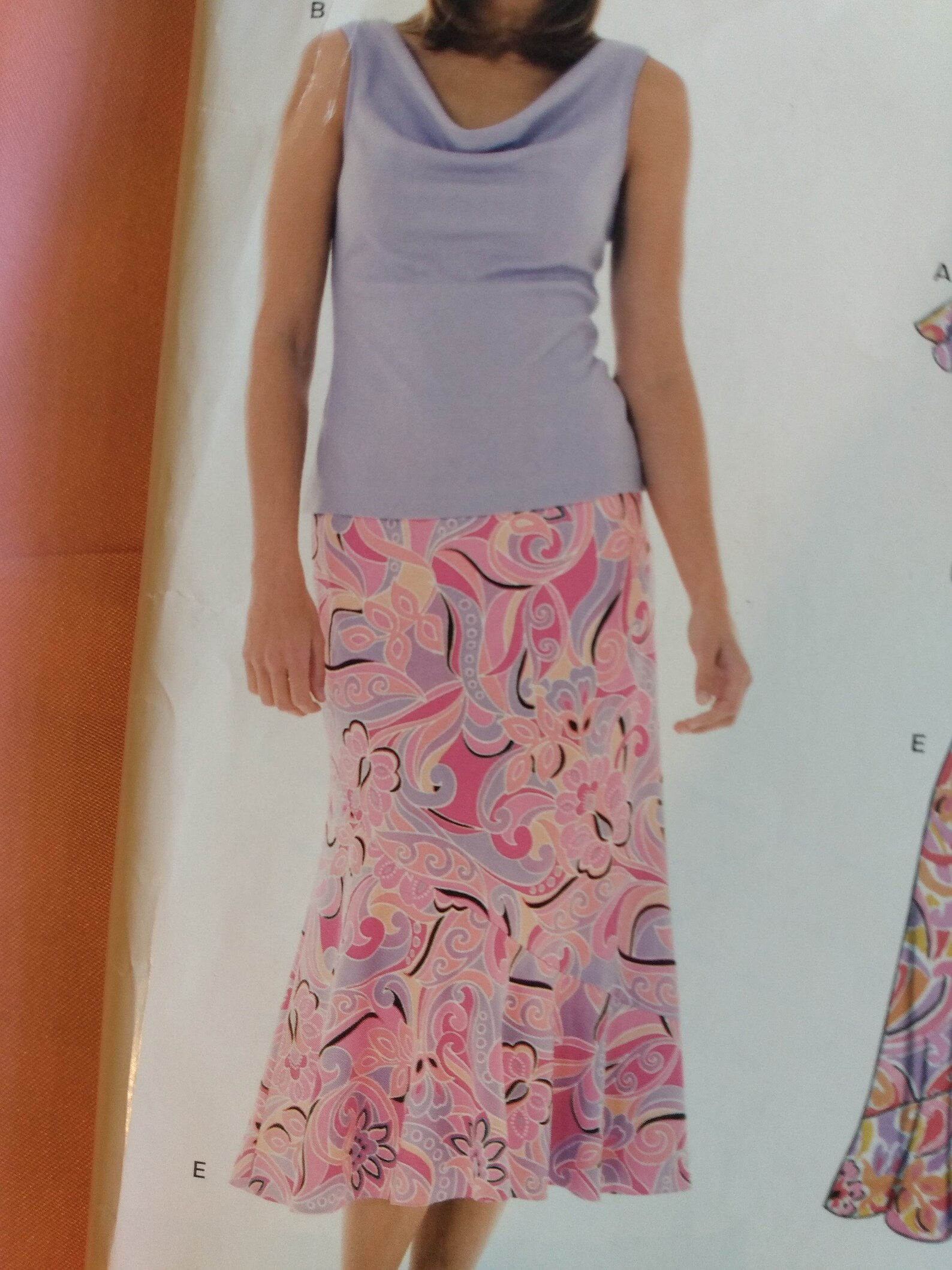Plus Size Sewing Pattern. Pull-on Skirt and Sleeveless Tops. Elastic ...
