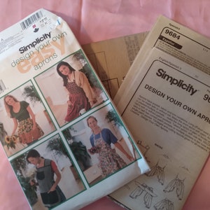 Design Your Own Aprons. Full or Half Apron Pattern. Simplicity 9684 ...