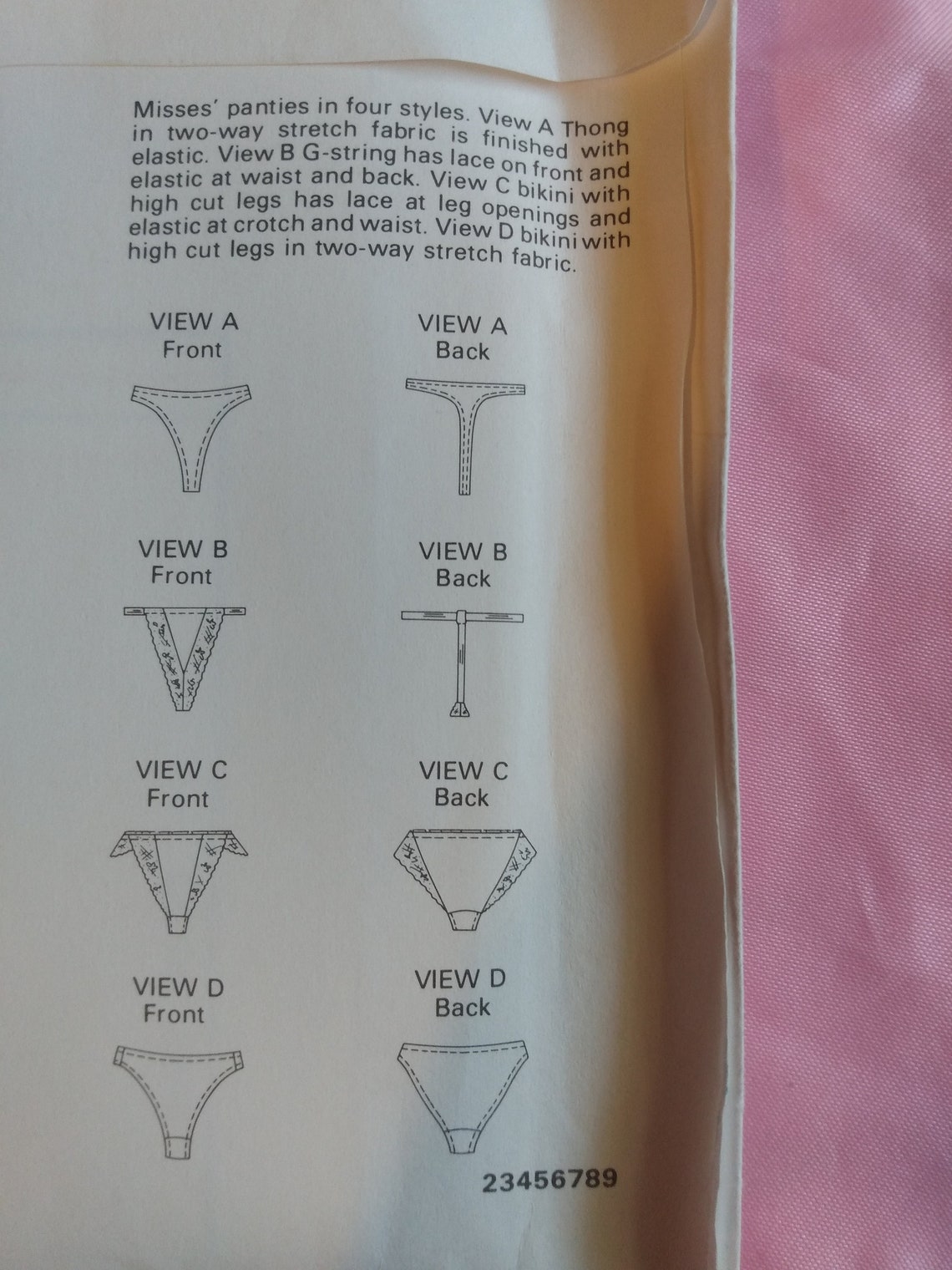 Intimates: Misses Panties Sewing Pattern. Kwiksew 2075. XS, S, M, L ...