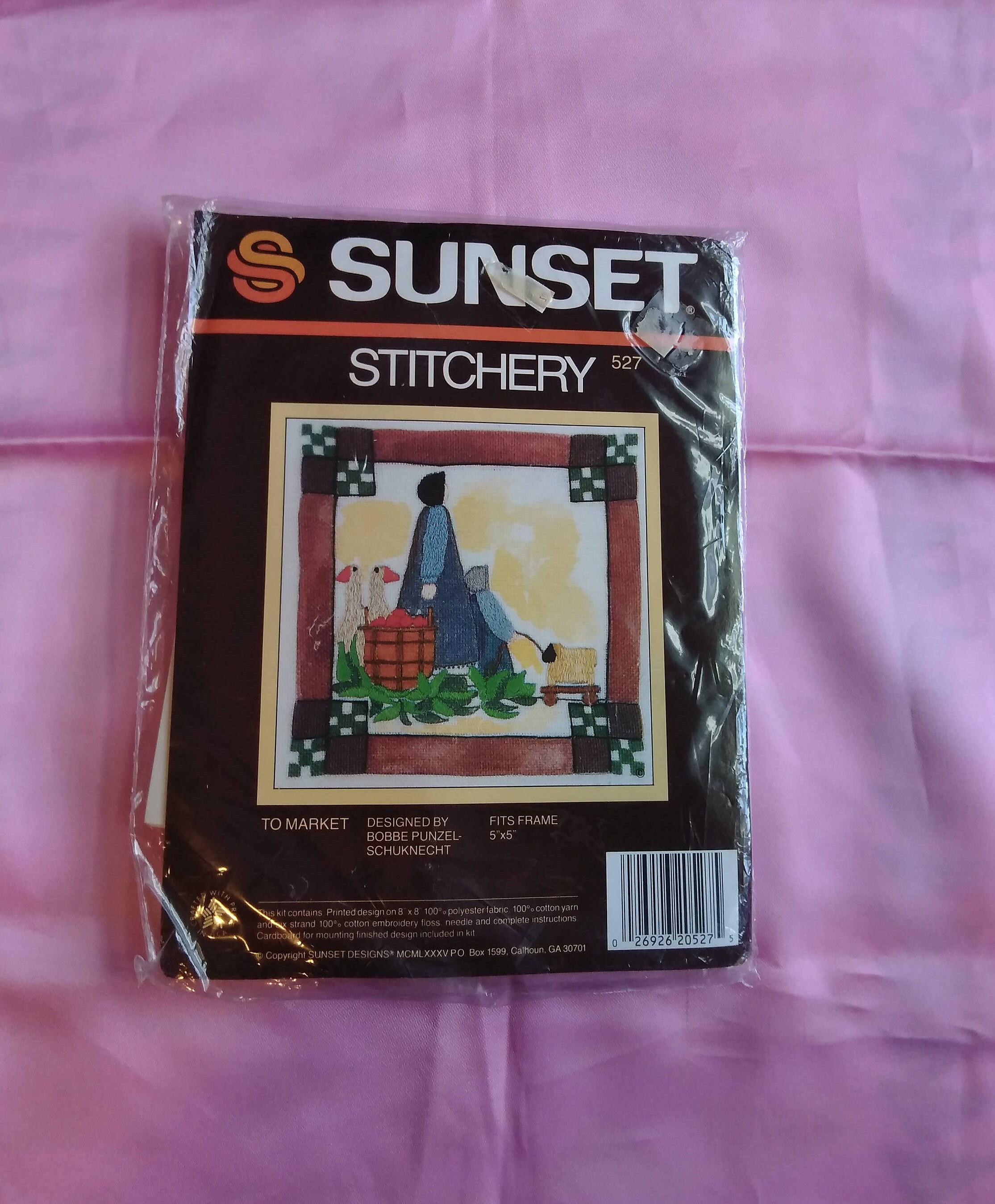 Vintage Sunset Stitchery Kit- New Old Stock - Complete Kit #527 to ...