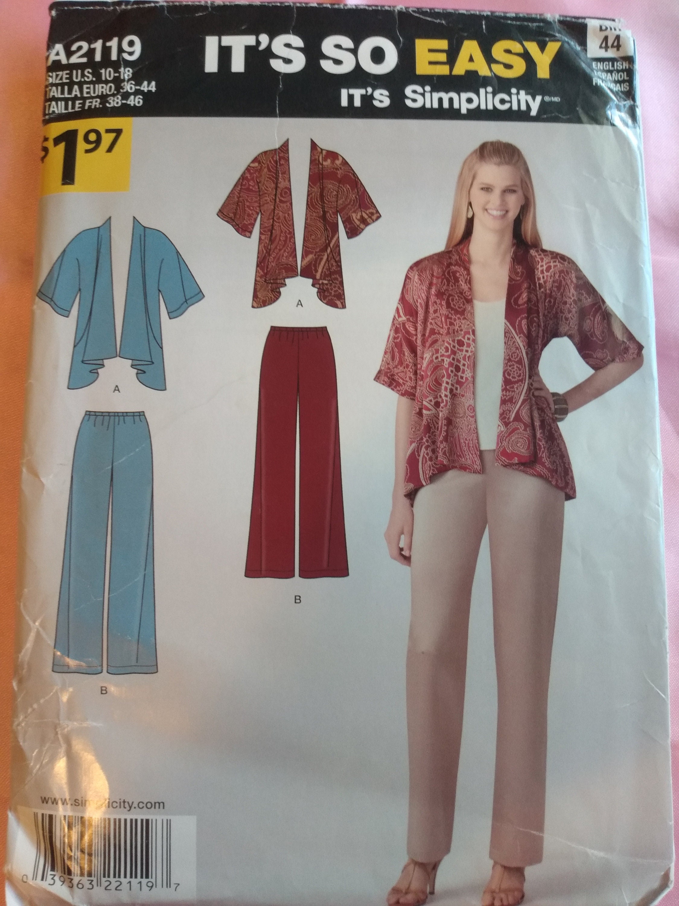 Plus Sized Pattern. Sizes 10, 12, 14, 16, 18. Misses Jackets and Pull ...