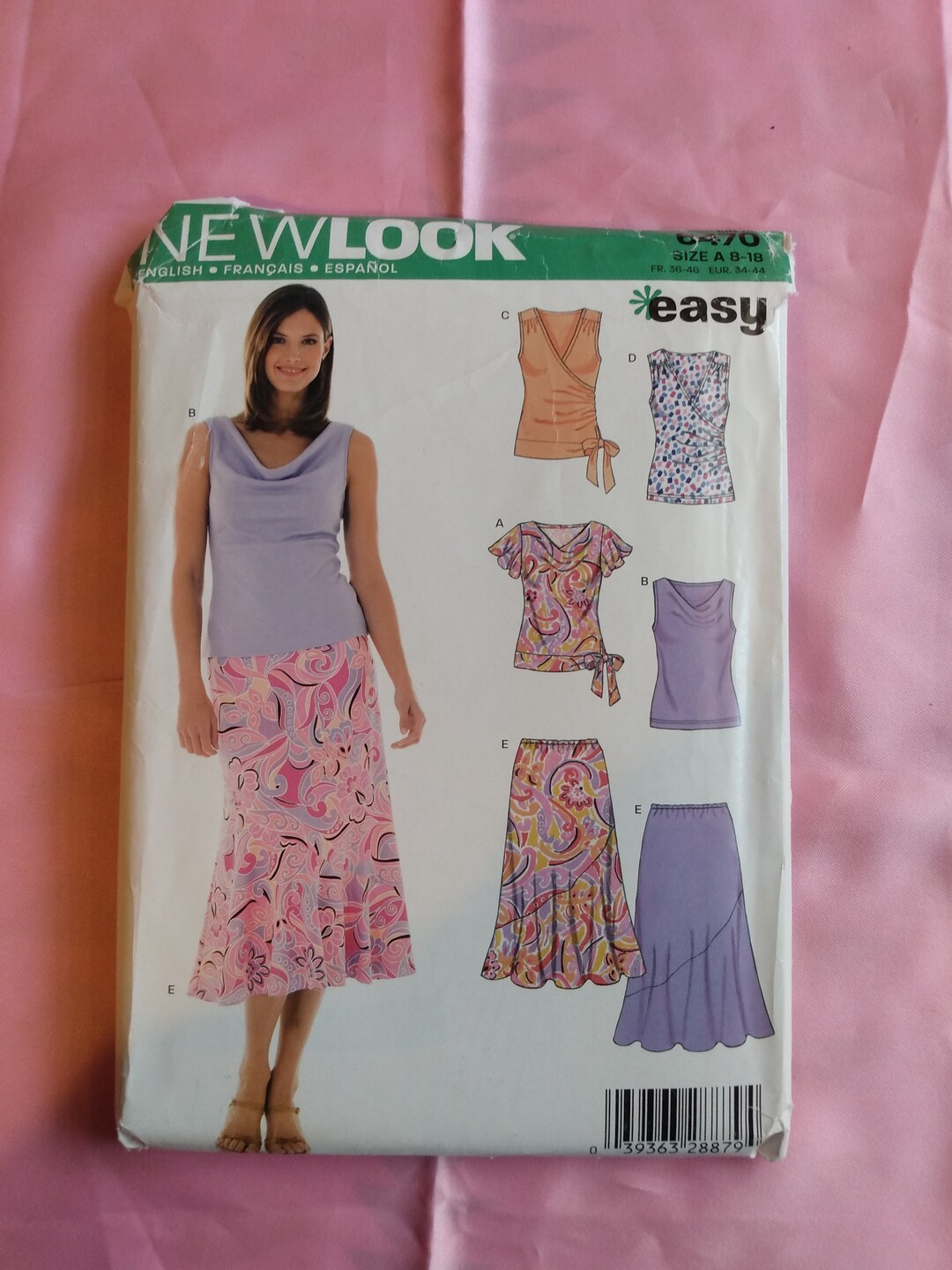 Plus Size Sewing Pattern. Pull-on Skirt and Sleeveless Tops. Elastic ...