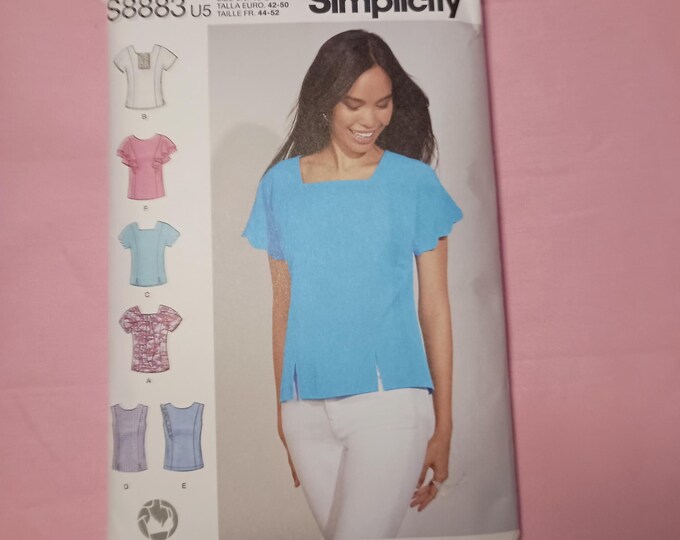 Plus Size Tops. Simplicity S8883 Sewing Pattern. Short Sleeve and ...