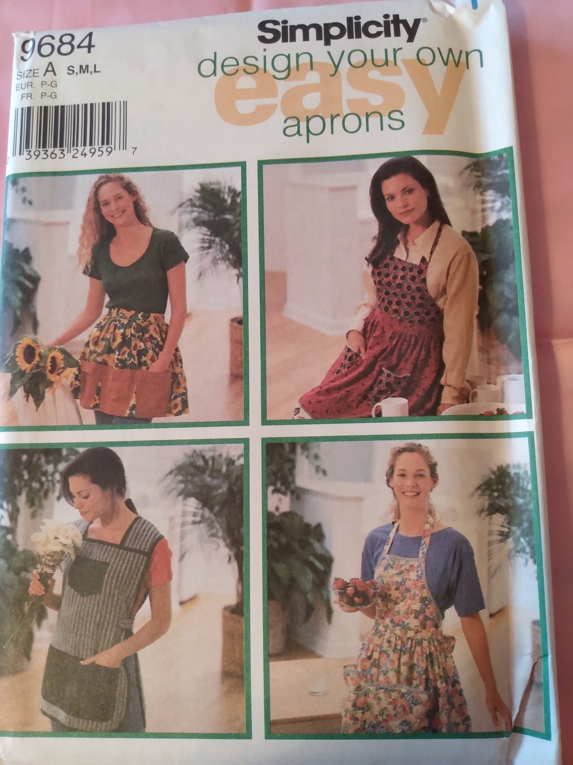 Design Your Own Aprons. Full or Half Apron Pattern. Simplicity 9684 ...