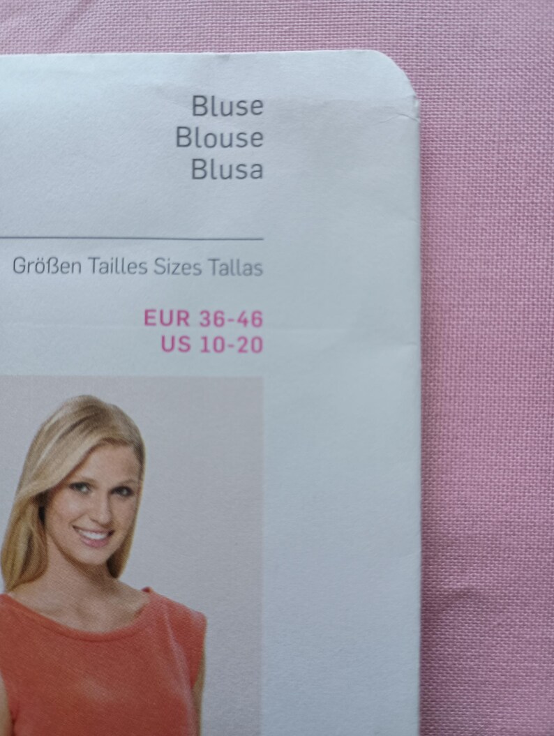 Plus Size Blouse Sewing Pattern. Burda 6762. Sizes 10, 12, 14, 16, 18 ...