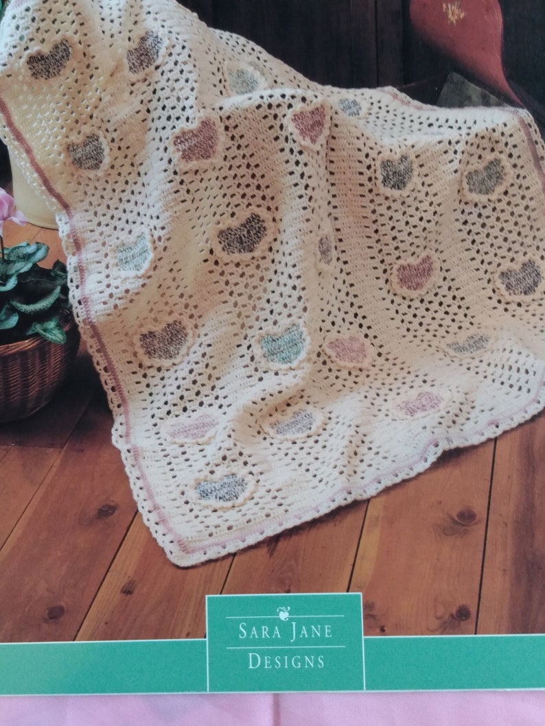 Young at Heart Crochet Afghan Patterns. 4 Designs. Sara Jane Designs ...