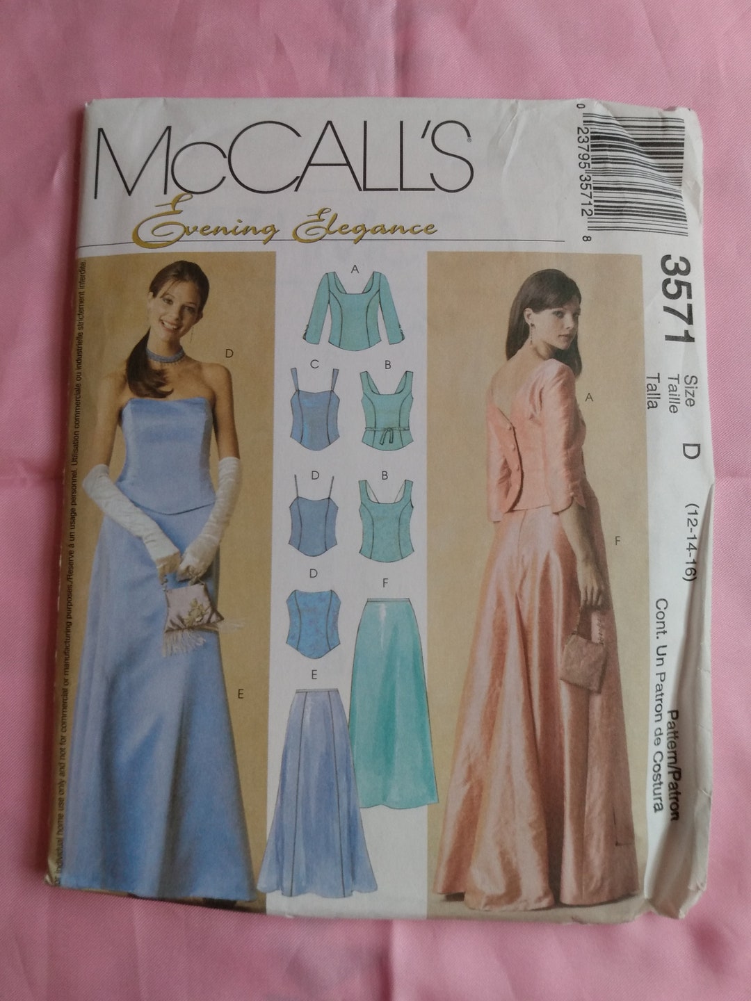 Plus Size Mccalls 3571 Sewing Pattern. Special Occasion Evening Elegance Skirt and Top. Uncut ...