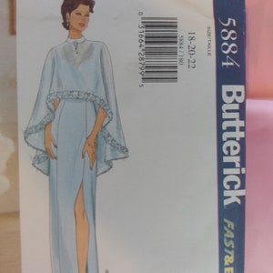 Plus Sized Pattern. Women's Long Dress and Cover-up. Butterick 5884 ...
