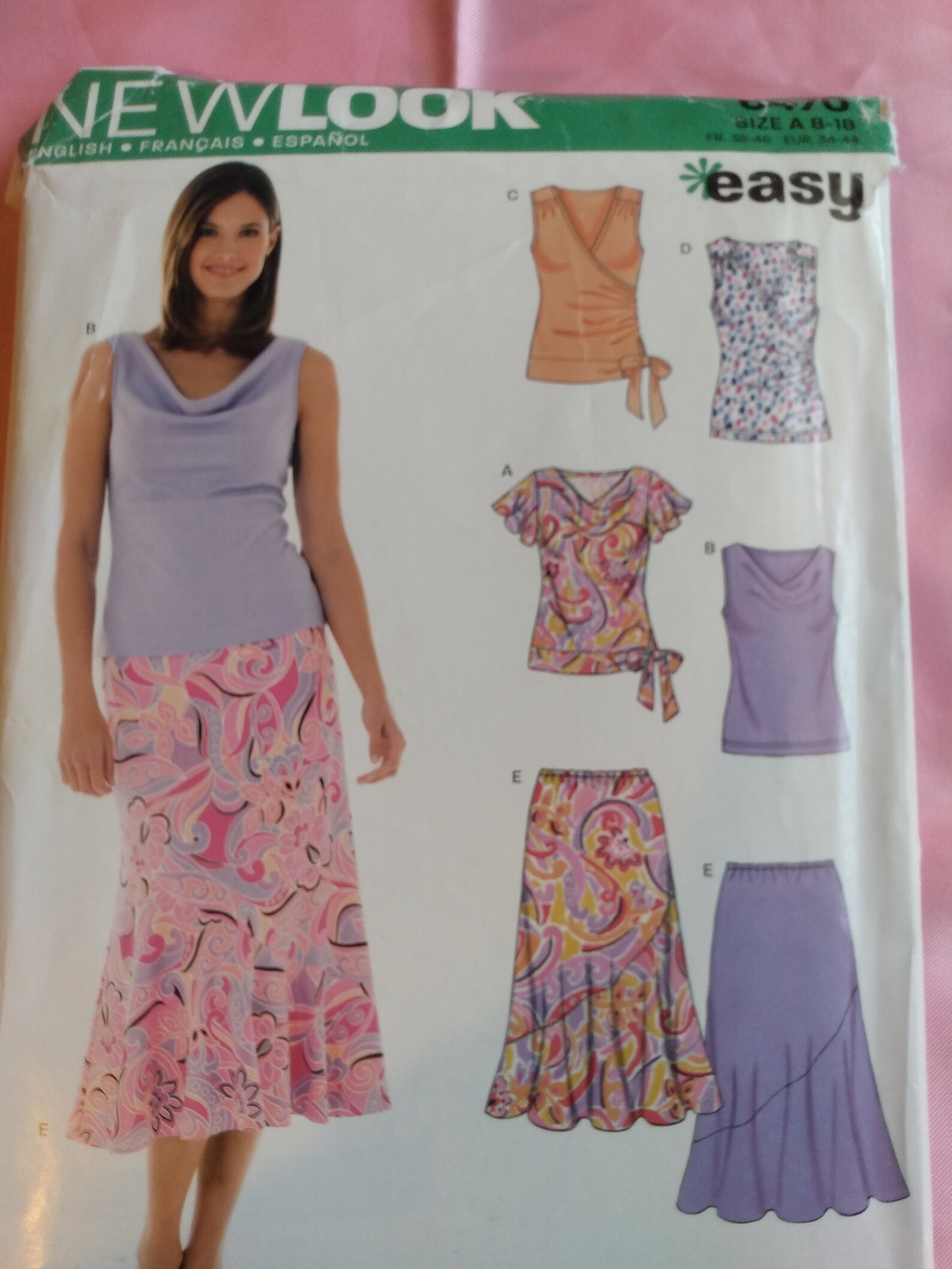 Plus Size Sewing Pattern. Pull-on Skirt and Sleeveless Tops. Elastic ...