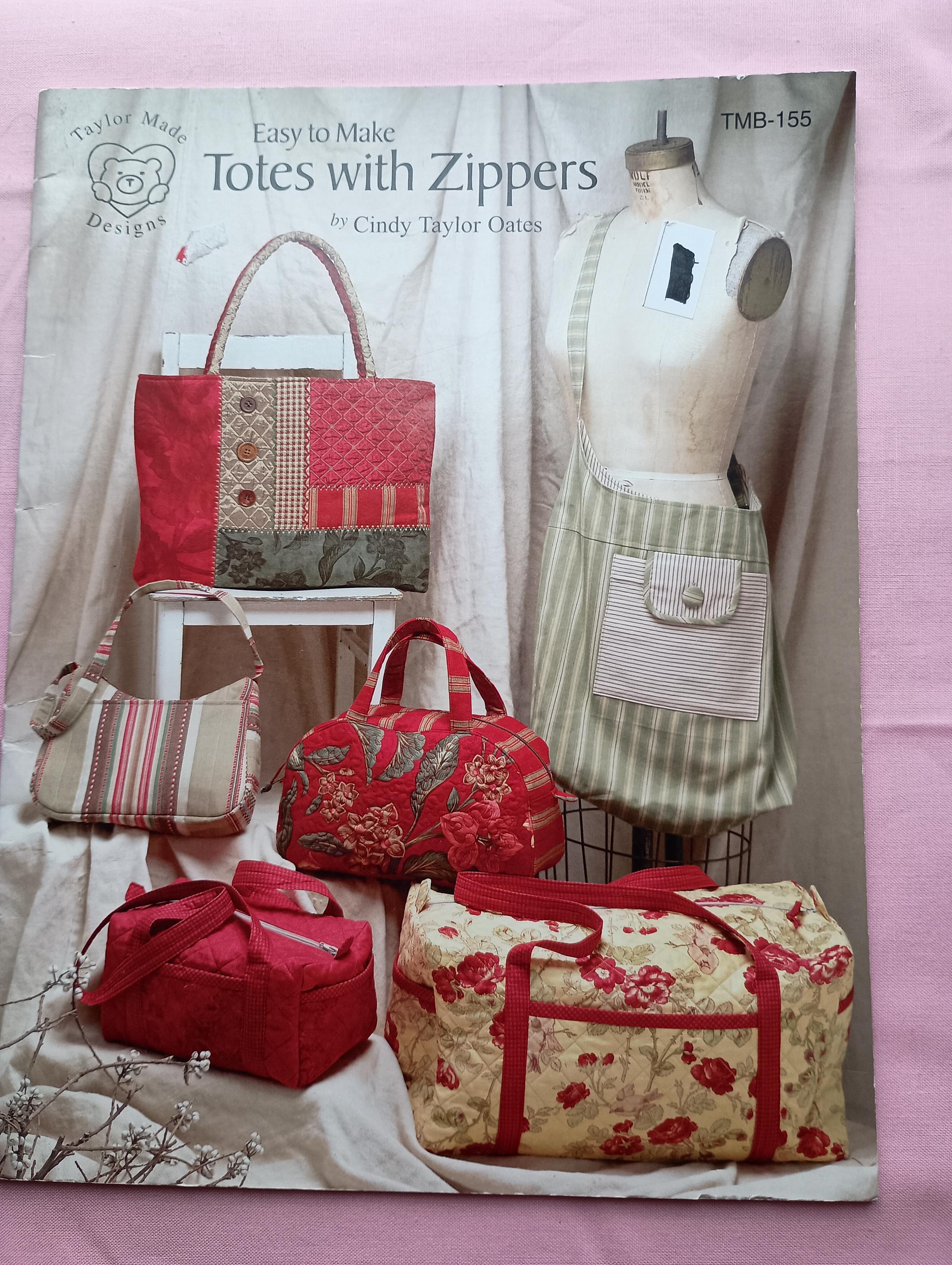 Easy to Make Totes With Zippers. by Cindy Taylor Oates. 12 Designs. Totes Shoulder Bag Duffle Bag. Flea Market Bag. Photos of Completed. Etsy