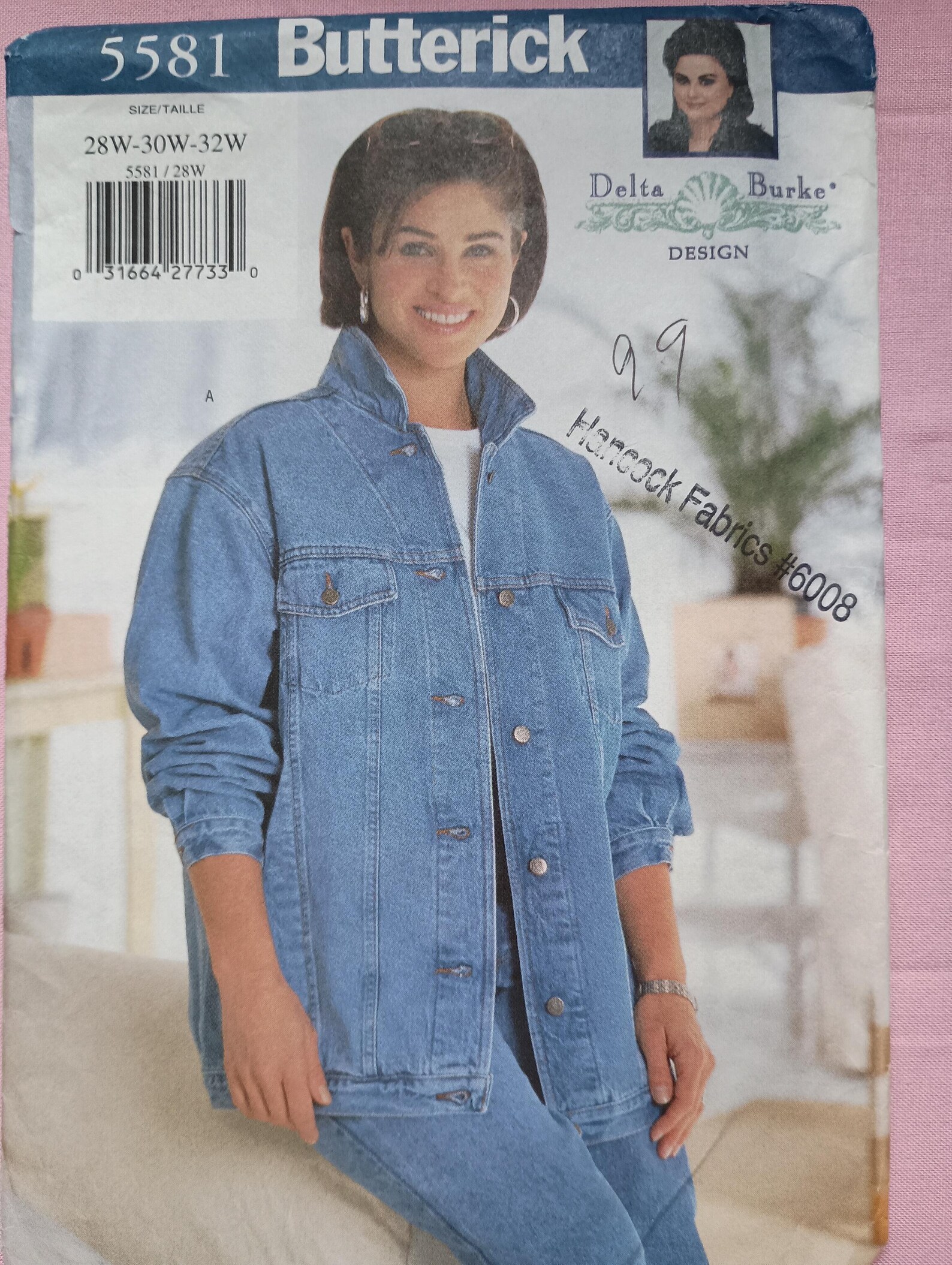 Plus Size Jacket & Vest Pattern: Butterick 5581 Delta Burke Design ...