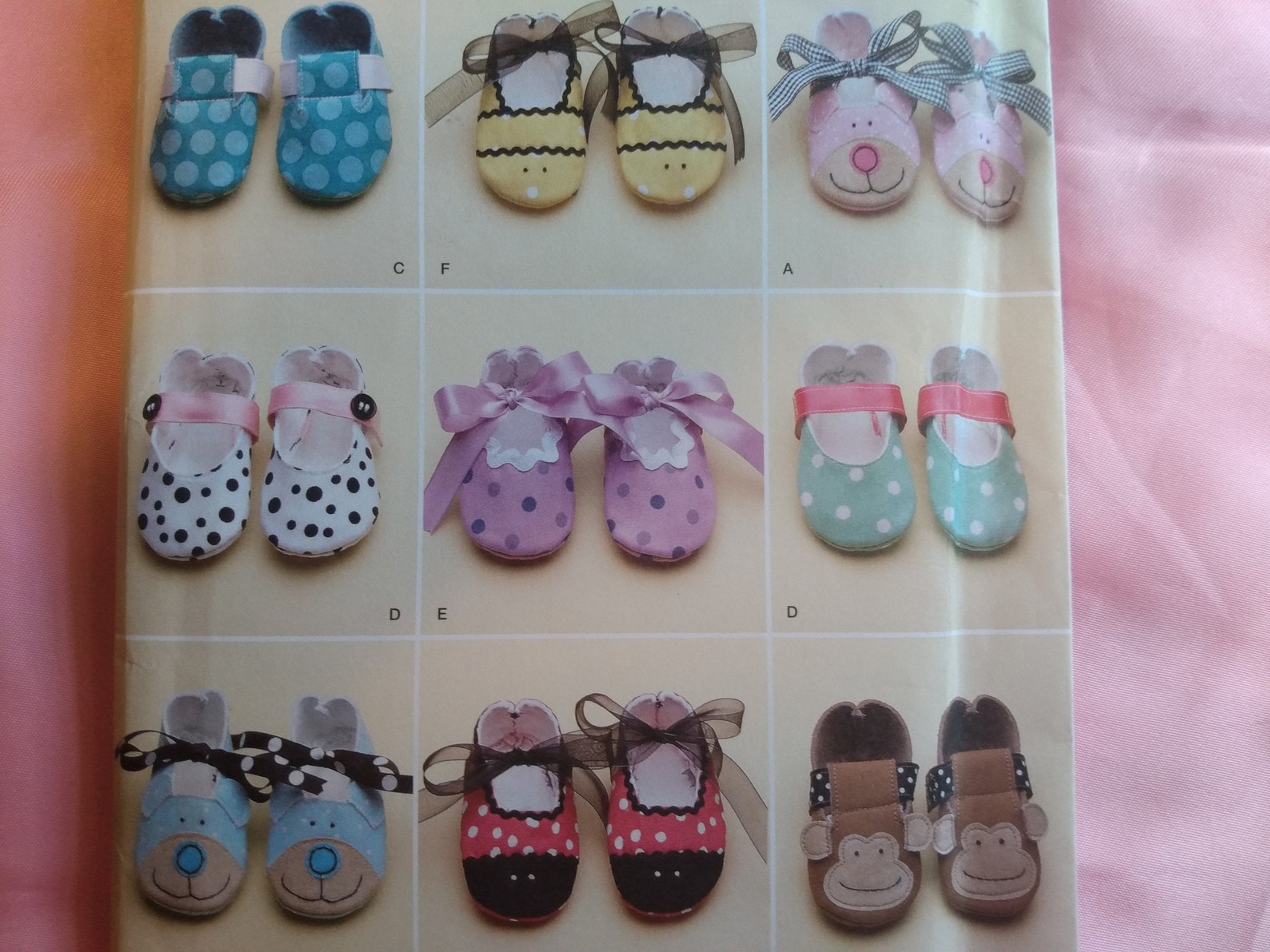 Simplicity 2491. 9 Baby Shoes. Monkey. Puppy. Polka Dots. Sewing ...