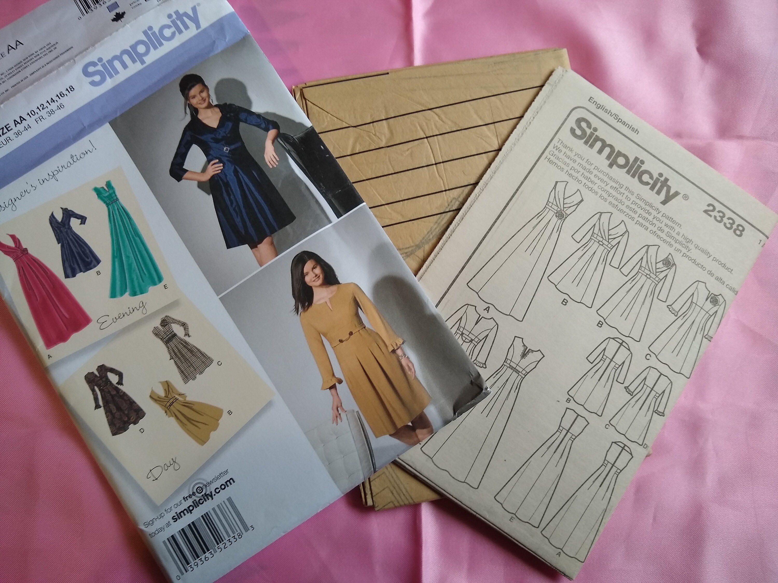 Plus Size Pattern. Simplicity 2338. Women's Evening or Day Dress With ...