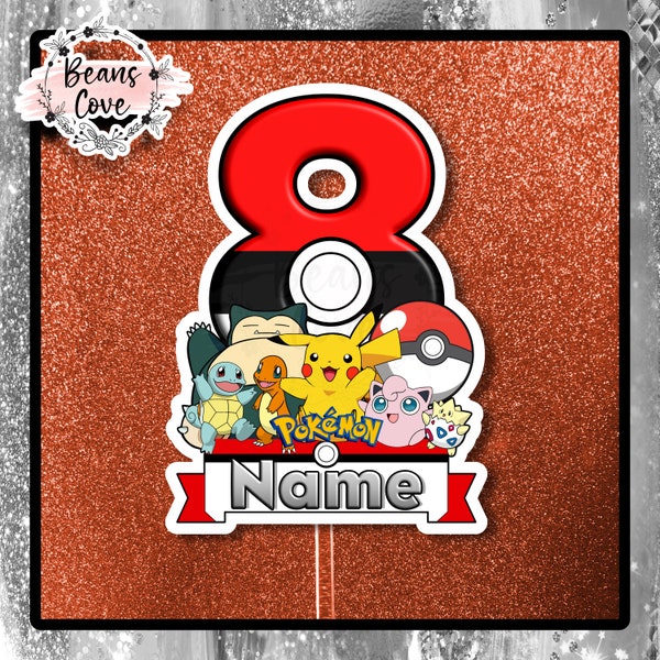 Pokemone Birthday Cake Topper - Etsy UK