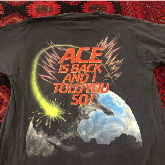 Vintage 1987 Ace Frehley “Frehley’s Comet” Shirt - Sm… - Gem