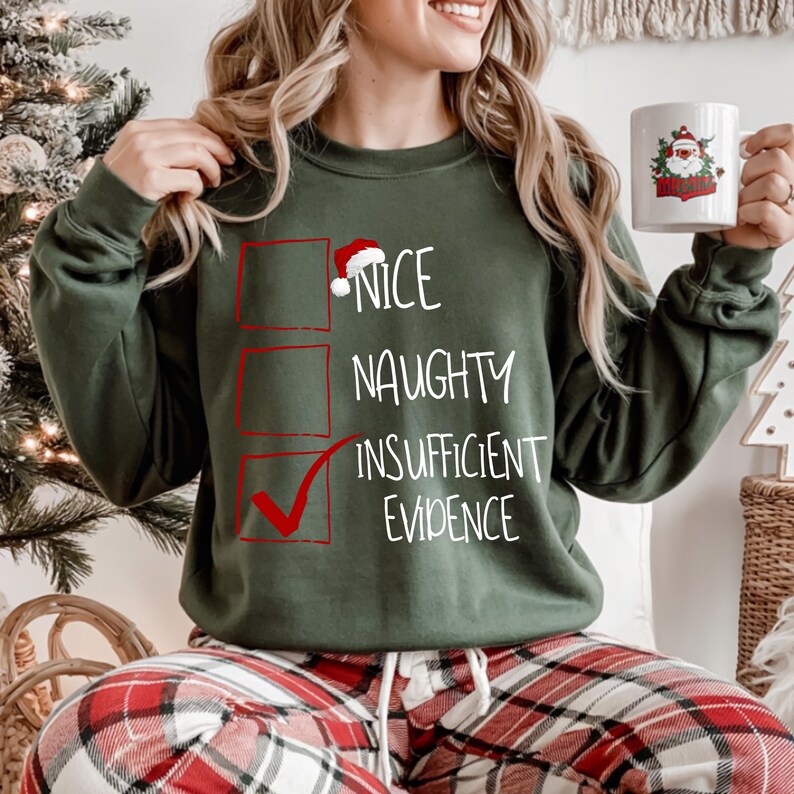 Naughty or Nice Checklist PNG Bundle | Funny Christmas “insufficient ...