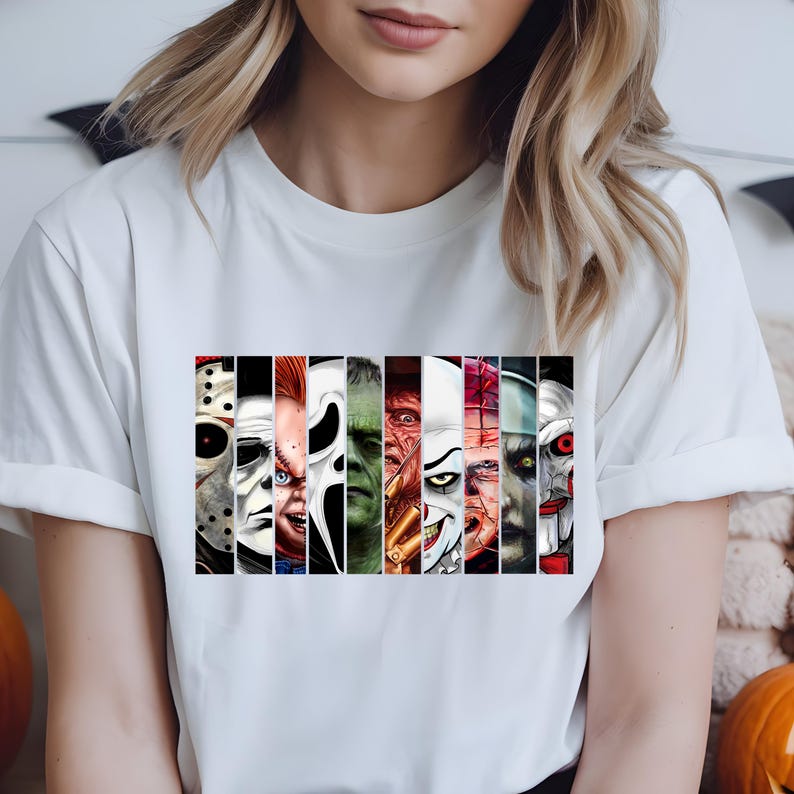 Legends of Horror Collage PNG – Iconic Slasher Villains Digital Art ...