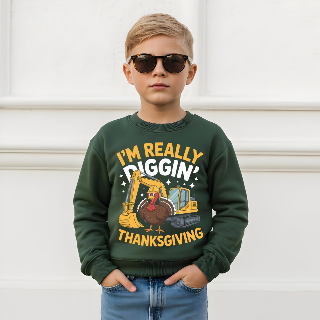 I’m Really Diggin’ Thanksgiving PNG | Funny Turkey Construction Worker ...