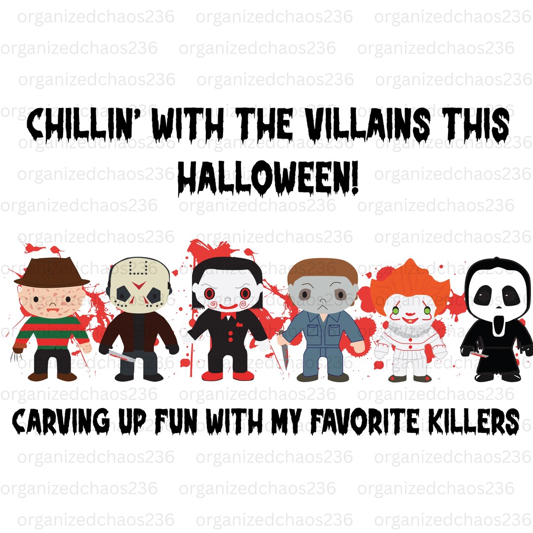 Killer Cuties PNG | Cute Horror Movie Characters Clipart | Halloween ...