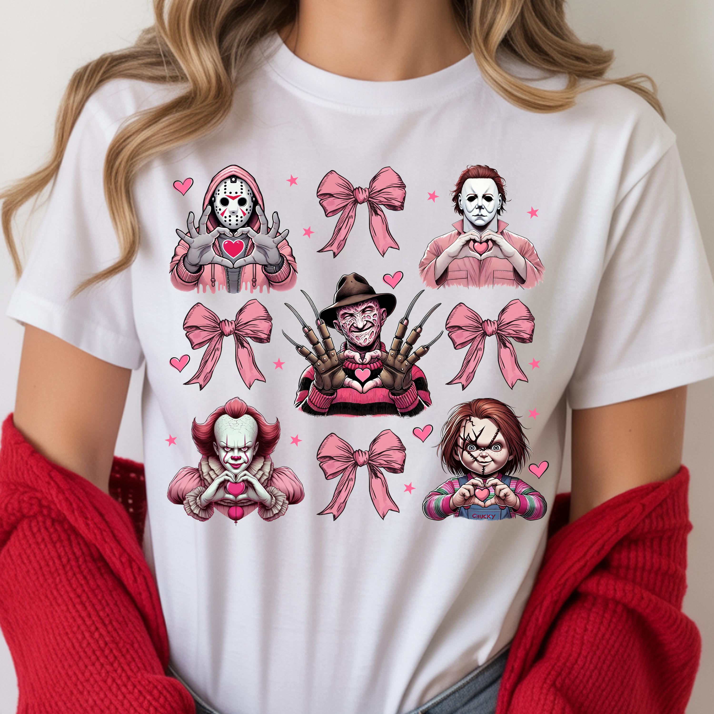 Cute Horror Valentine PNG | Horror Characters With Hearts | Spooky ...