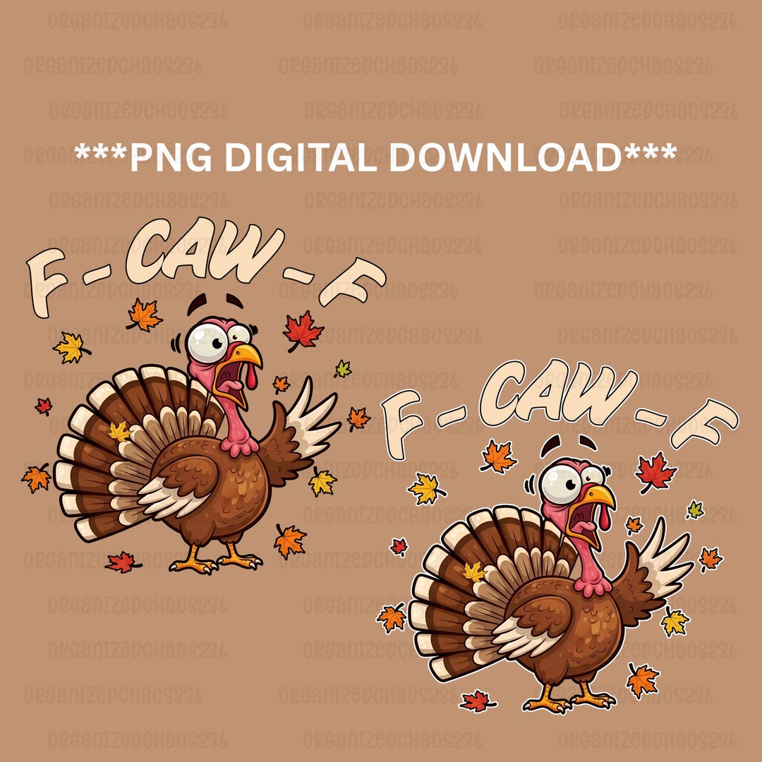 Funny Screaming Turkey PNG | Thanksgiving Sublimation Design (digital ...