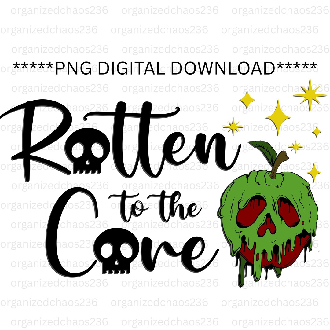 Rotten to the Core PNG | Poison Apple With Attitude | Spooky Cute ...