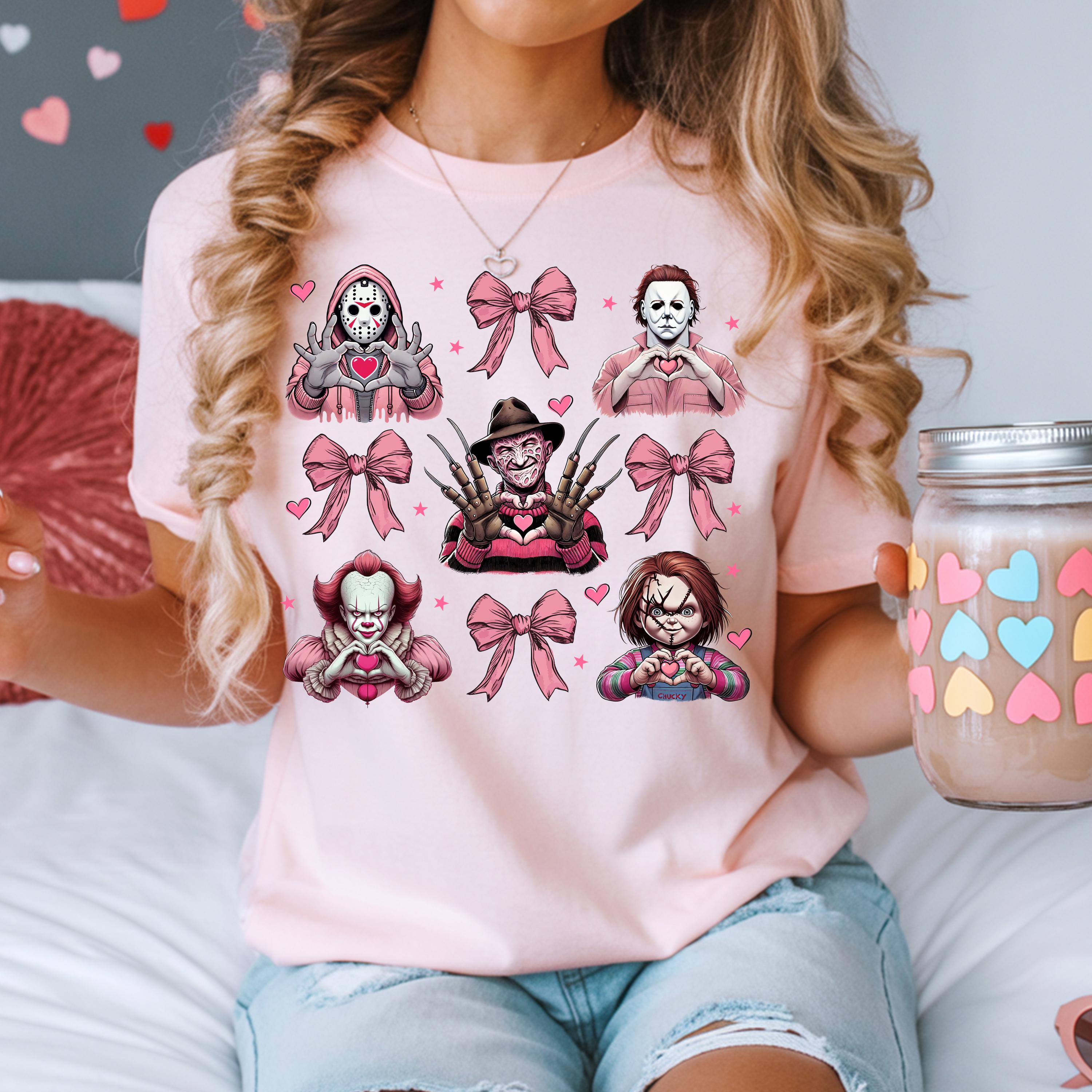 Cute Horror Valentine PNG | Horror Characters With Hearts | Spooky ...