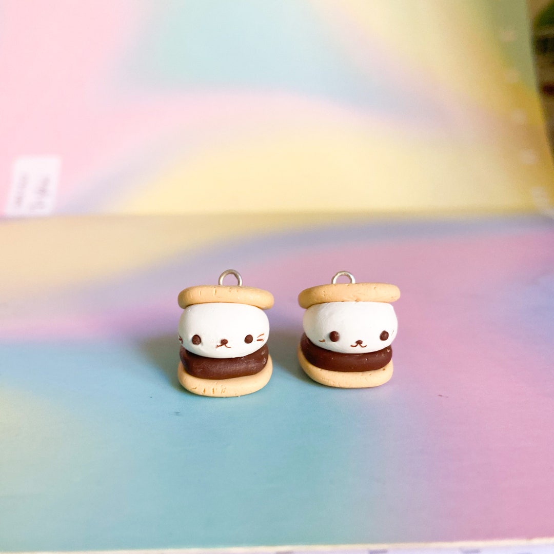 Kawaii Polymer Clay Smores, Kawaii Smores Earrings - Etsy