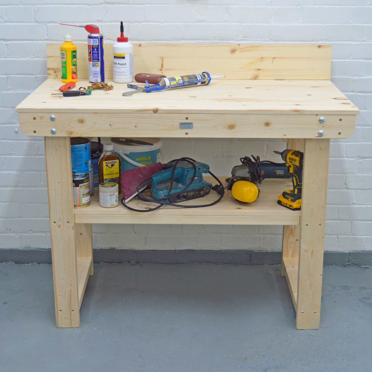 Steadfast Wooden Workbench 100% Pine Worktop strong Sturdy - Etsy