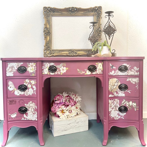 Painted Desk - Etsy