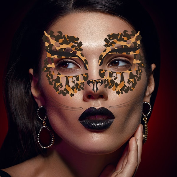 Cheetah Face Mask - Etsy
