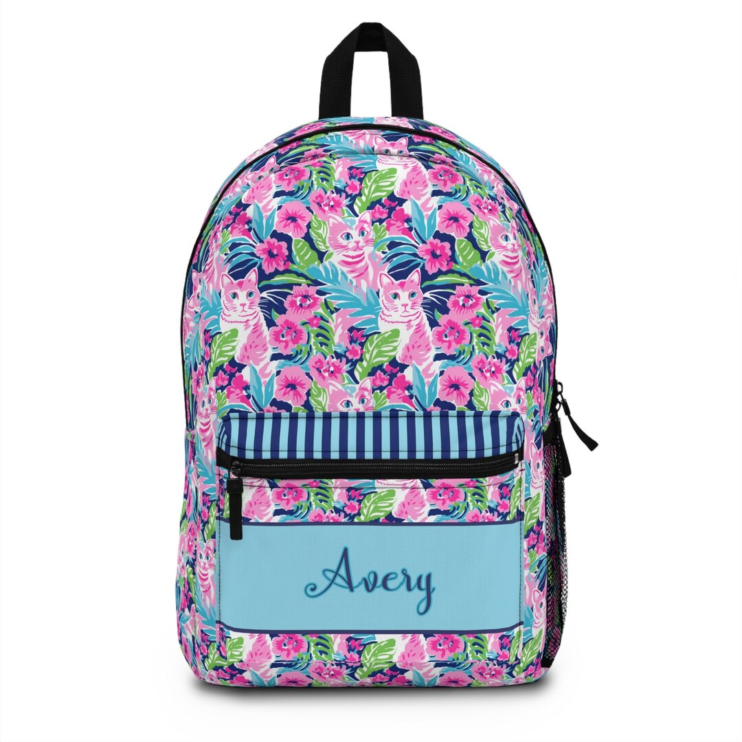 Personalized Cat Backpack, Kids Backpack, Personalized School Backpack ...