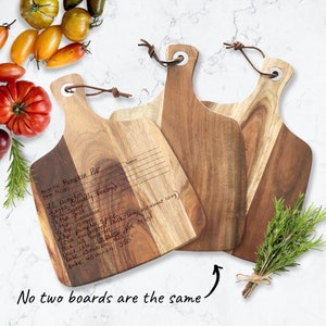 Personalized Recipe Cutting Board - Recipe Engraved - Handwritten Gifts ...
