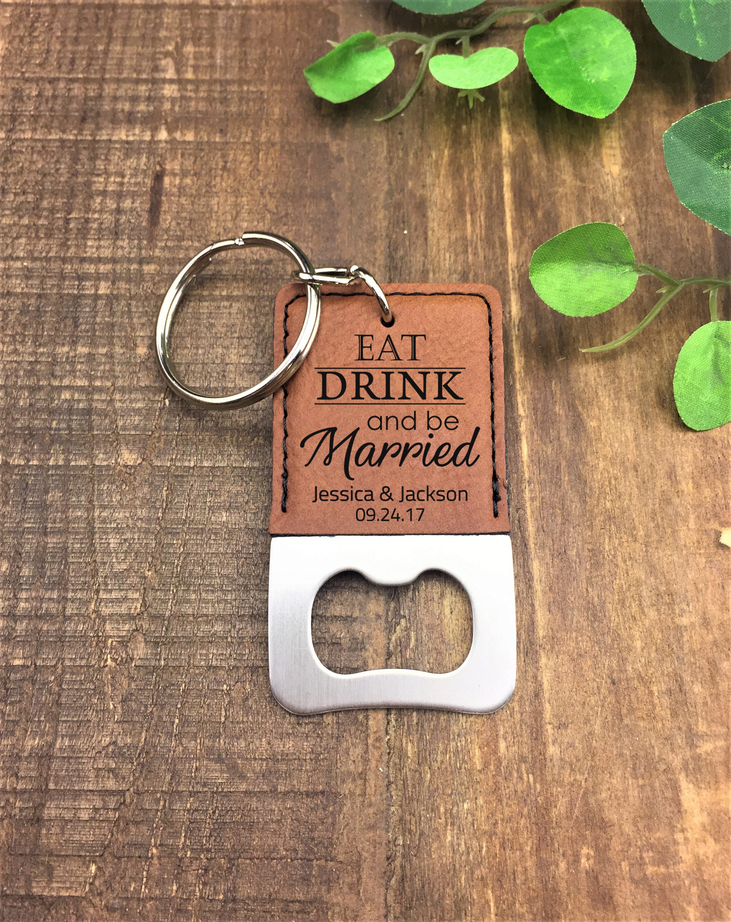 Personalized Bottle Opener Keychain Wedding Favor | Etsy