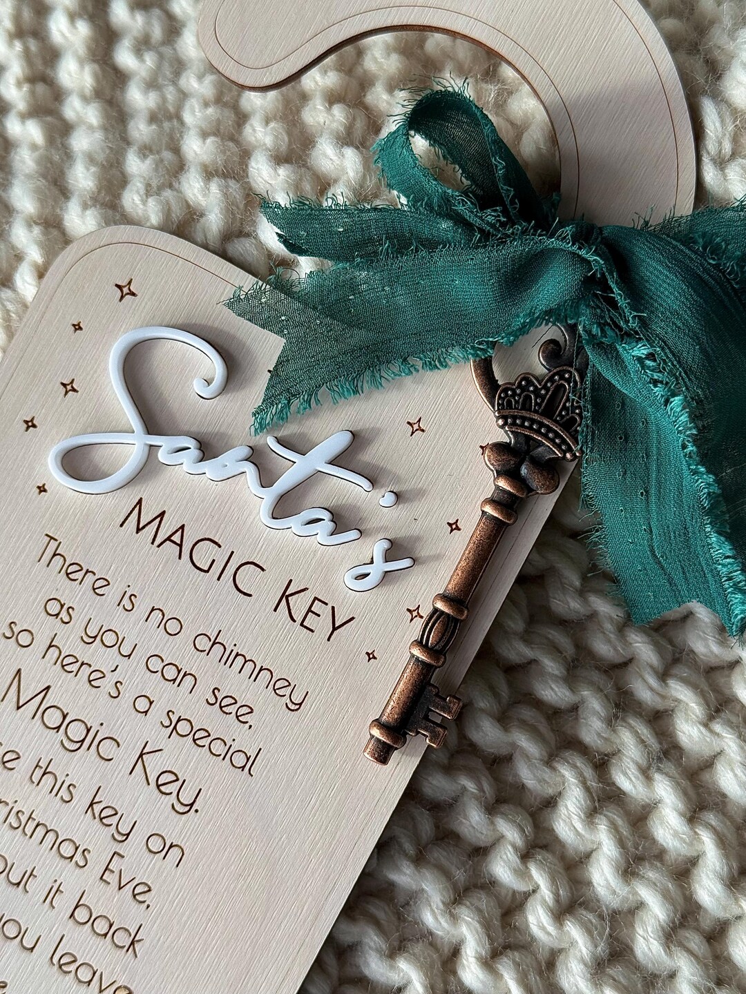 Santa's Magic Key Door Hanger, Personalized, Handmade, Christmas Key ...