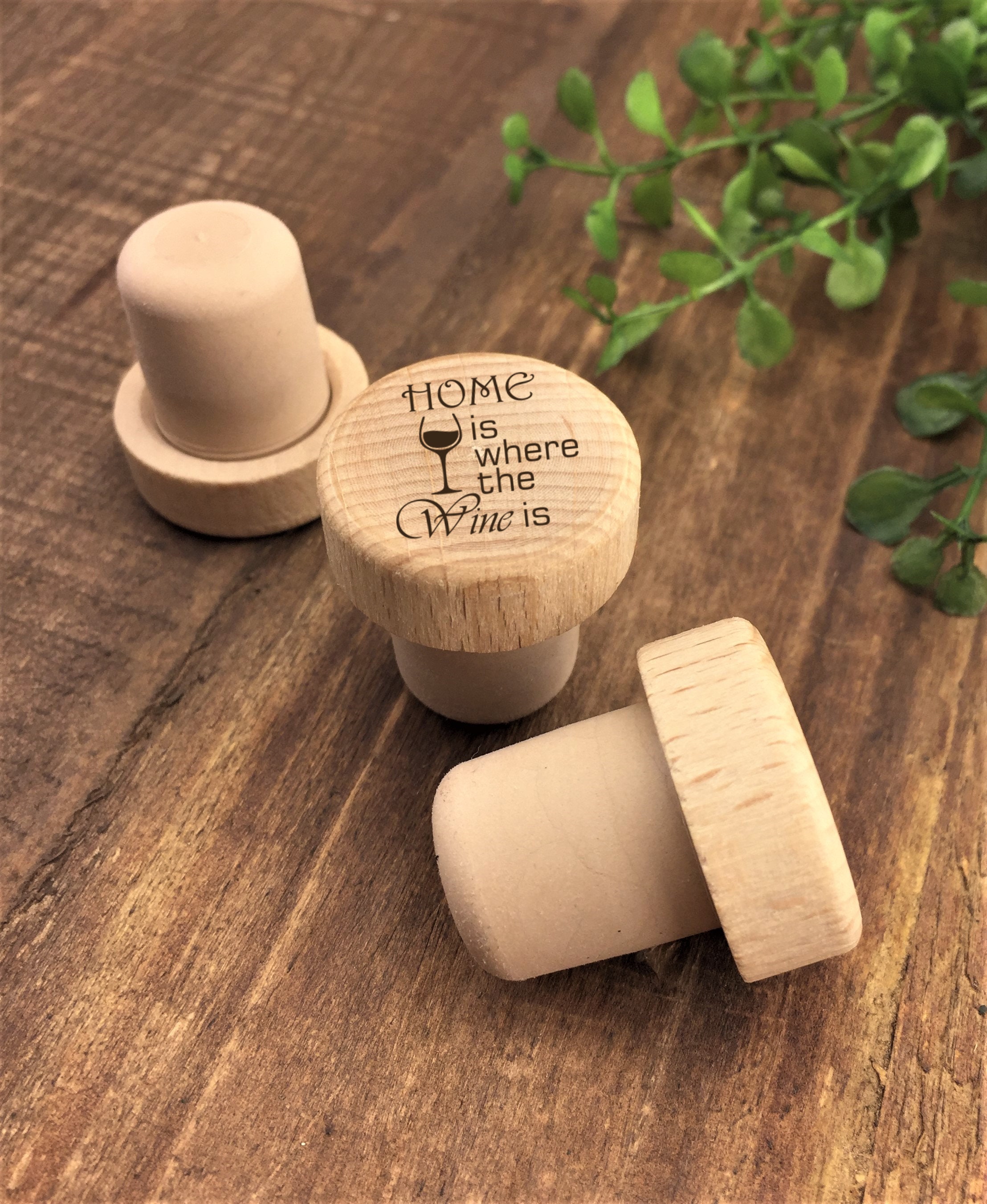 Personalized Wine Stopper - Custom Wine Stopper - Engraved Wood Wine ...