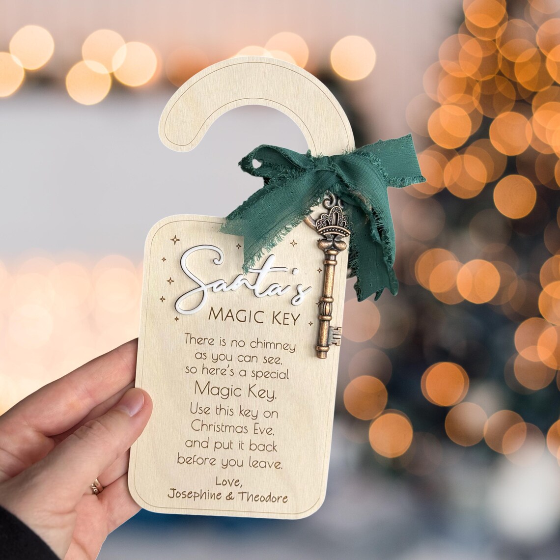 Santa's Magic Key Door Hanger, Personalized, Handmade, Christmas Key ...