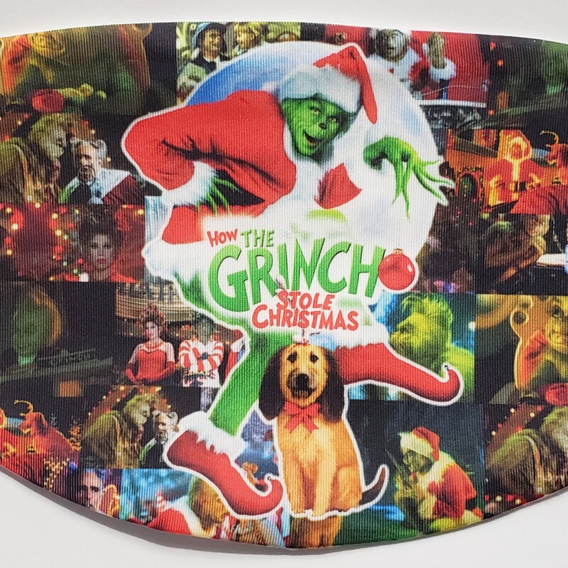 The Grinch Face Mask - Etsy